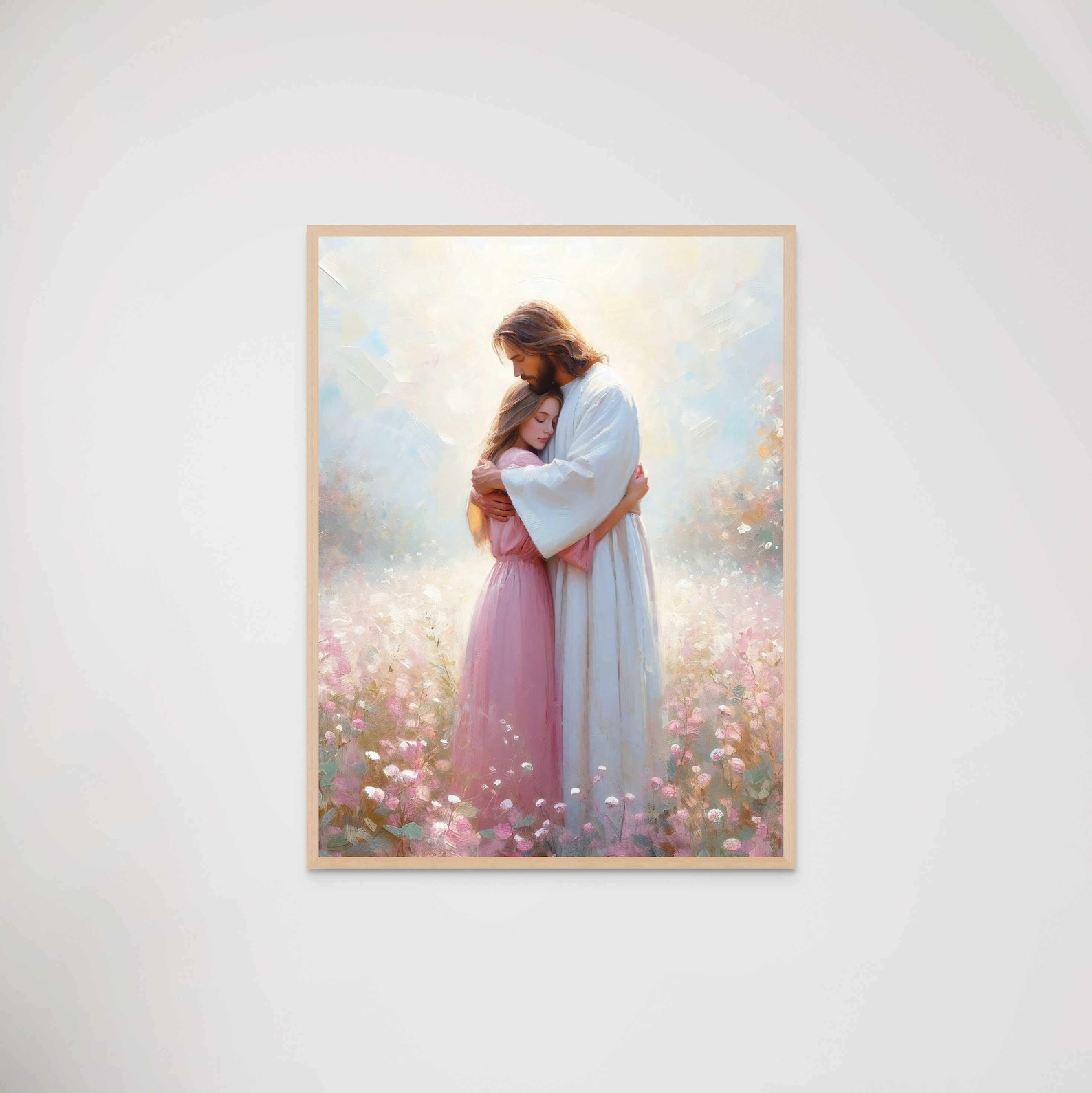 Loving Embrace, Christian Art, Jesus Hugging Woman, Picture of Jesus ...