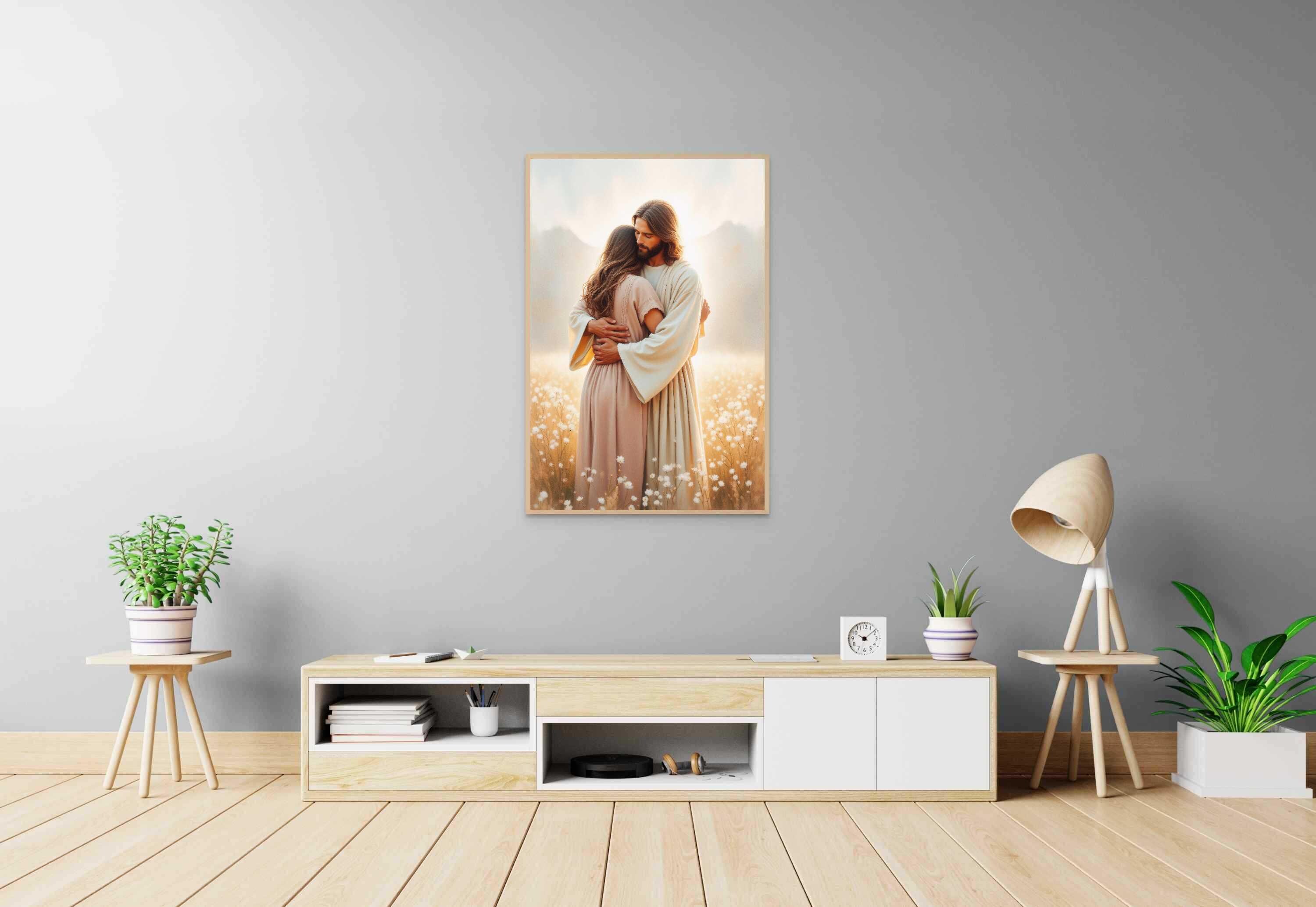 He Loves You, Christian Art, Jesus Hugging Girl, Jesus Art, LDS Wall ...