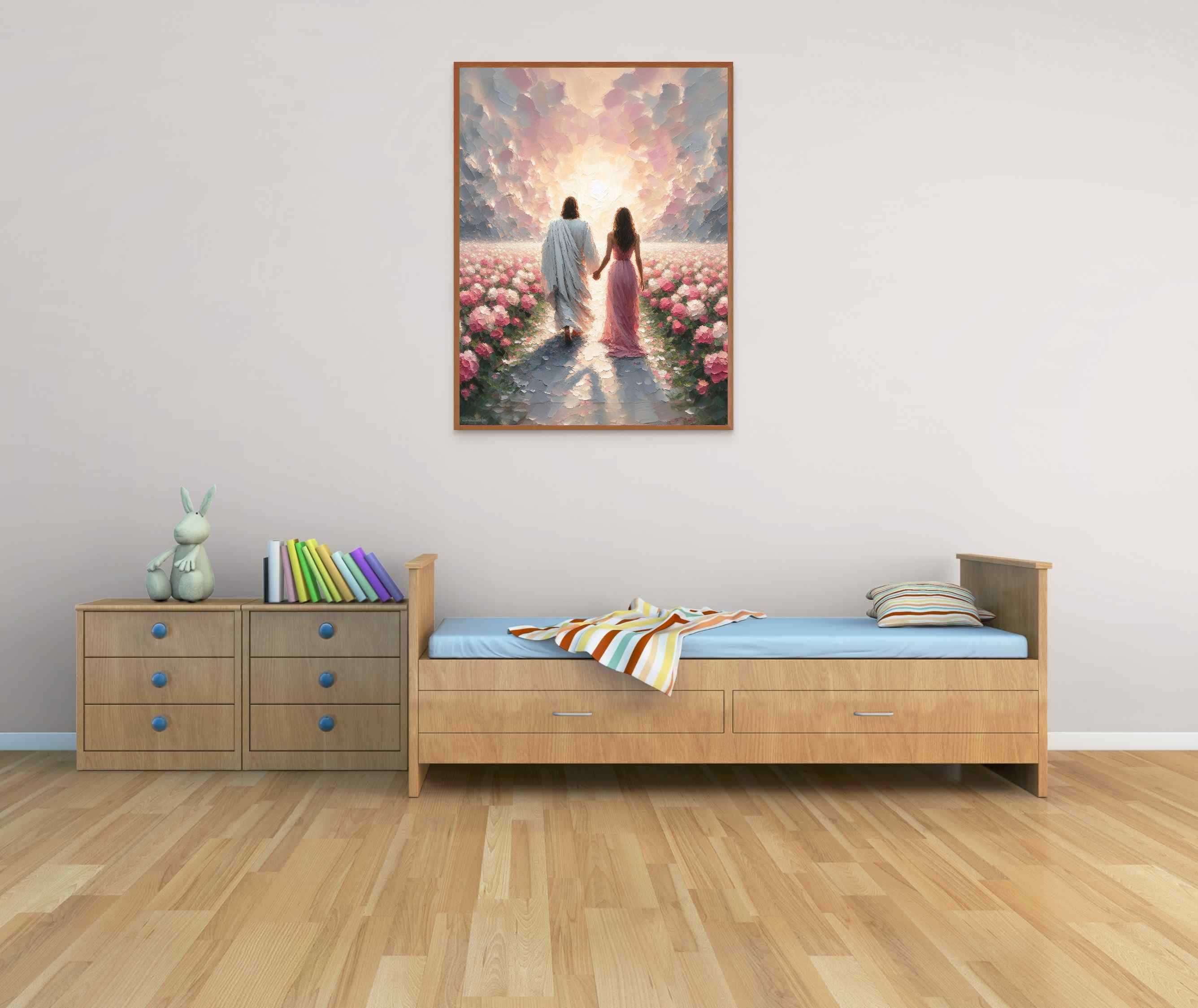 Walk Together, Christian Wall Art, Jesus and Woman Walk, Jesus Art, LDS ...