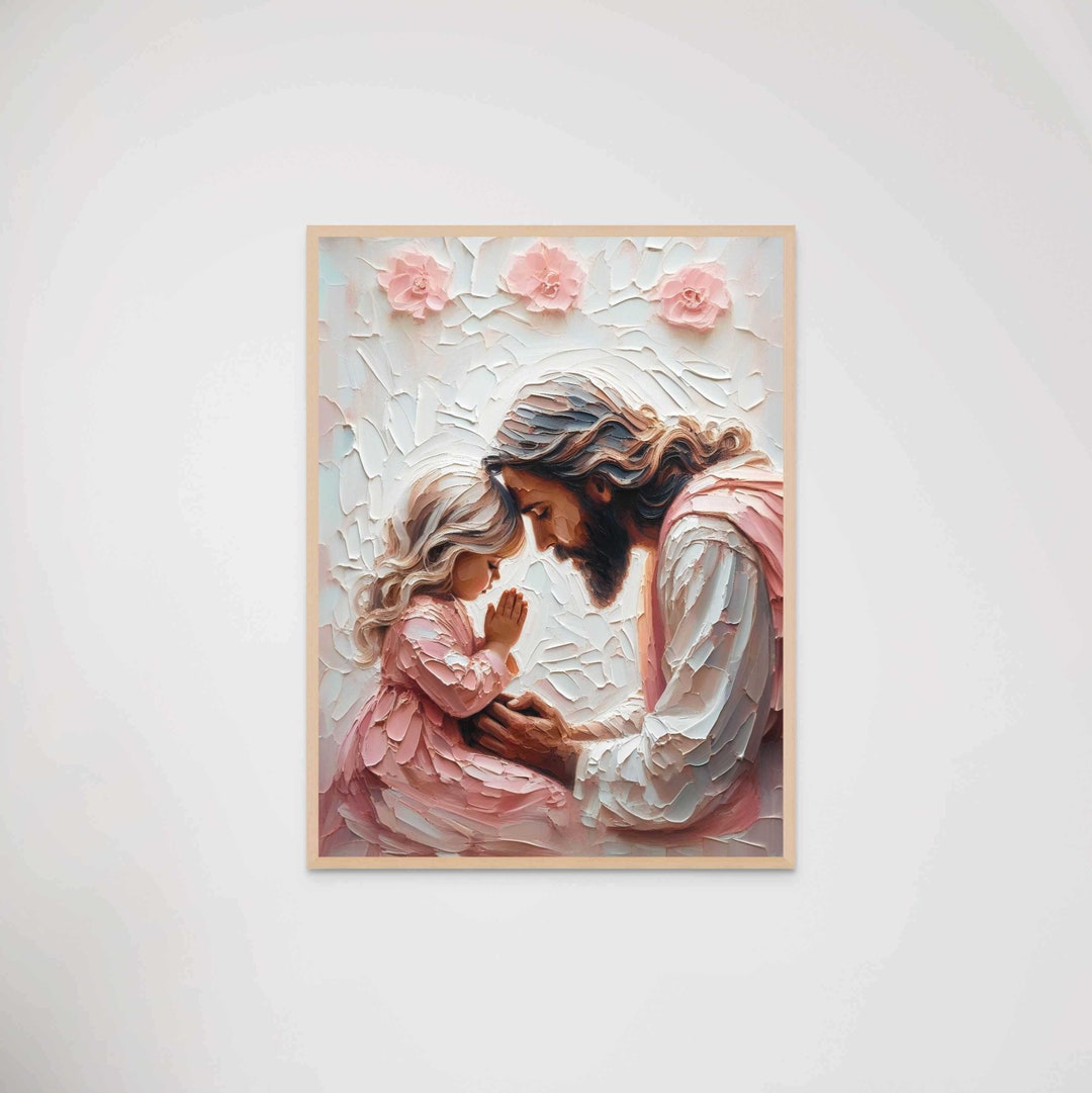 Little Prayers, Christian Art, Jesus and Little Girl Prayer, Jesus ...