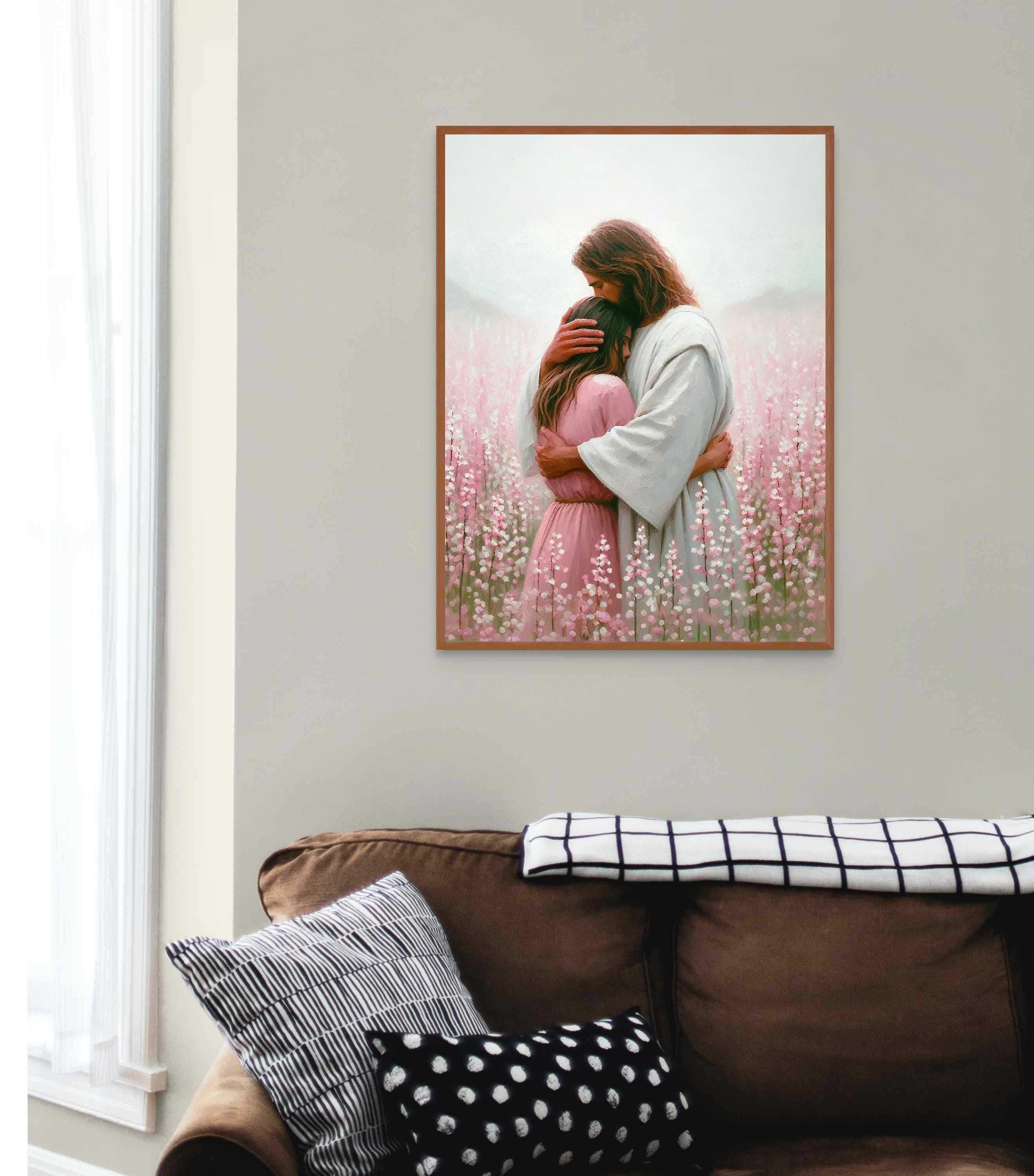 Embrace of Light, Christian Prints, Jesus Hugging Woman, Jesus Picture ...