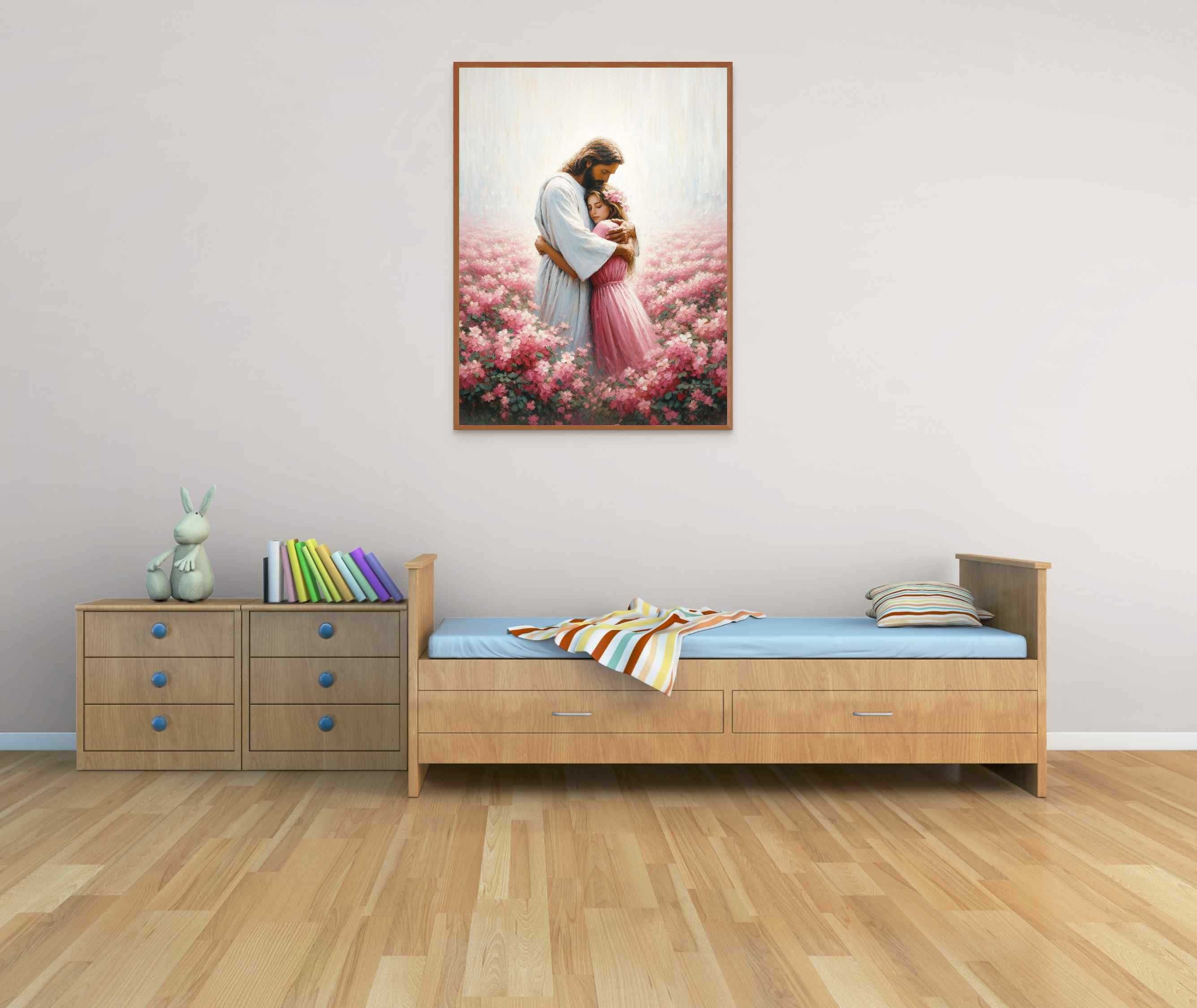 A Comforting Touch, Christian Painting, Jesus Hugging Girl, Jesus and ...