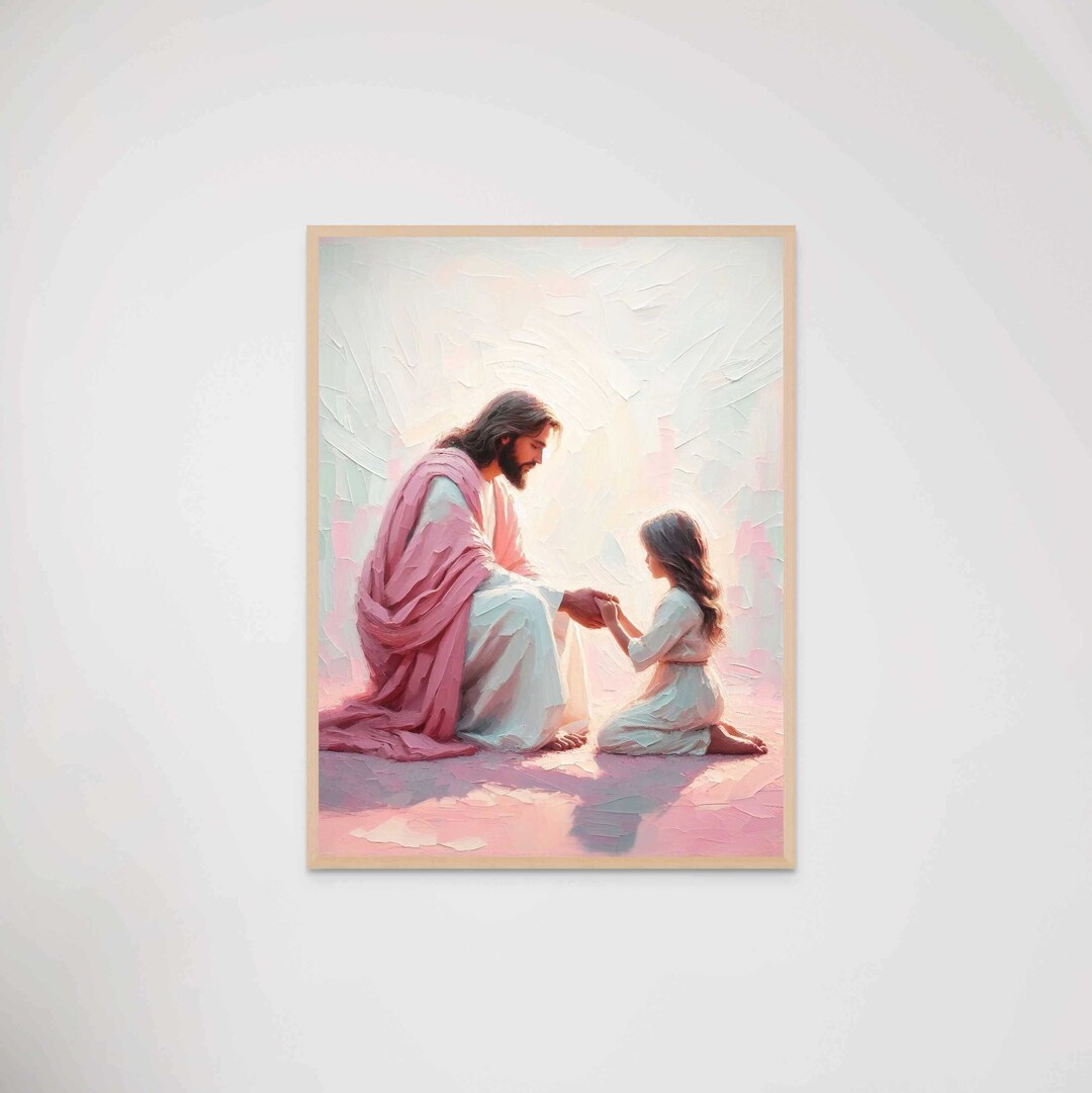 Confide in Him, Christian Art, Jesus and Girl, Picture of Jesus Art ...