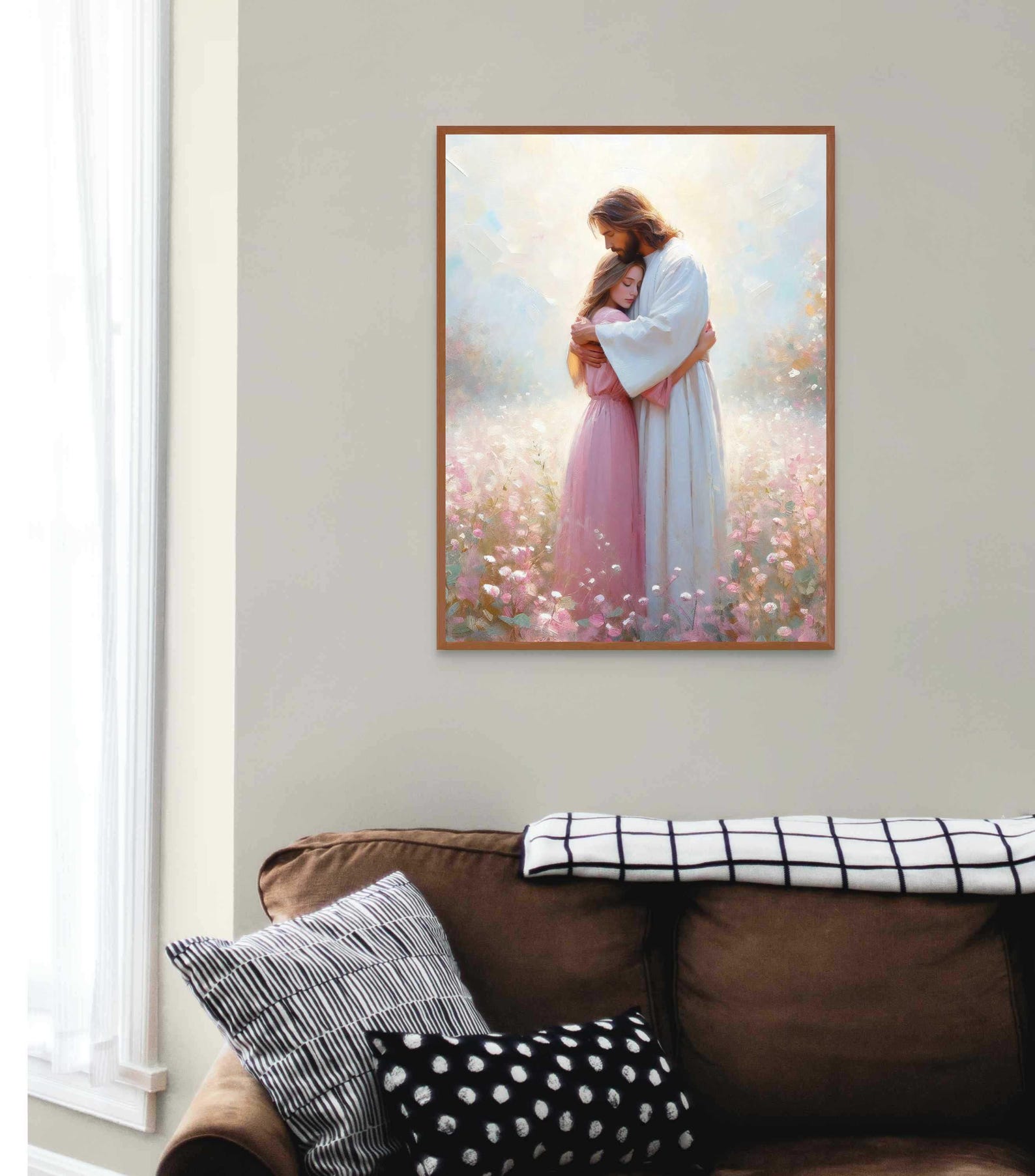 Loving Embrace, Christian Art, Jesus Hugging Woman, Picture of Jesus ...