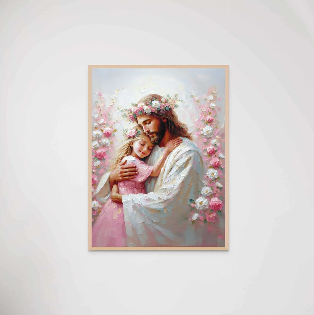 Hug of Love, Modern Christian Art, Jesus and Girl, Jesus Painting, LDS ...