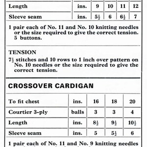 Vintage Baby Cardigan in Two Styles, Crossover & Diamond, 16"-24" Chest ...