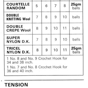 Vintage Ladies Top, 34"-40", DK, Crochet Pattern 70s (PDF) Sirdar 5065 ...