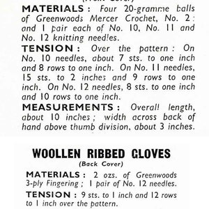 Vintage Ladies Gloves in Two Styles, Knitting Pattern 40s (PDF) Bestway ...