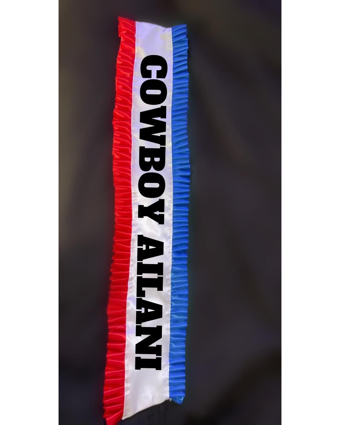Cowboy Sash, Cowboy Kamala Sash, Red White Blue Sash, Bride Sash ...