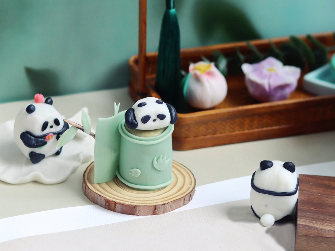 3pcs Mini Panda Candle Sets for Desk Decor Gifts, Cute Panda With ...