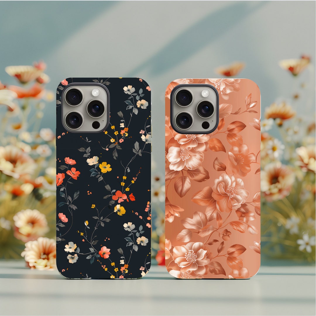 Flower Phone Case Cute Phone Case Flowers Art Tough Phone Case iPhone ...