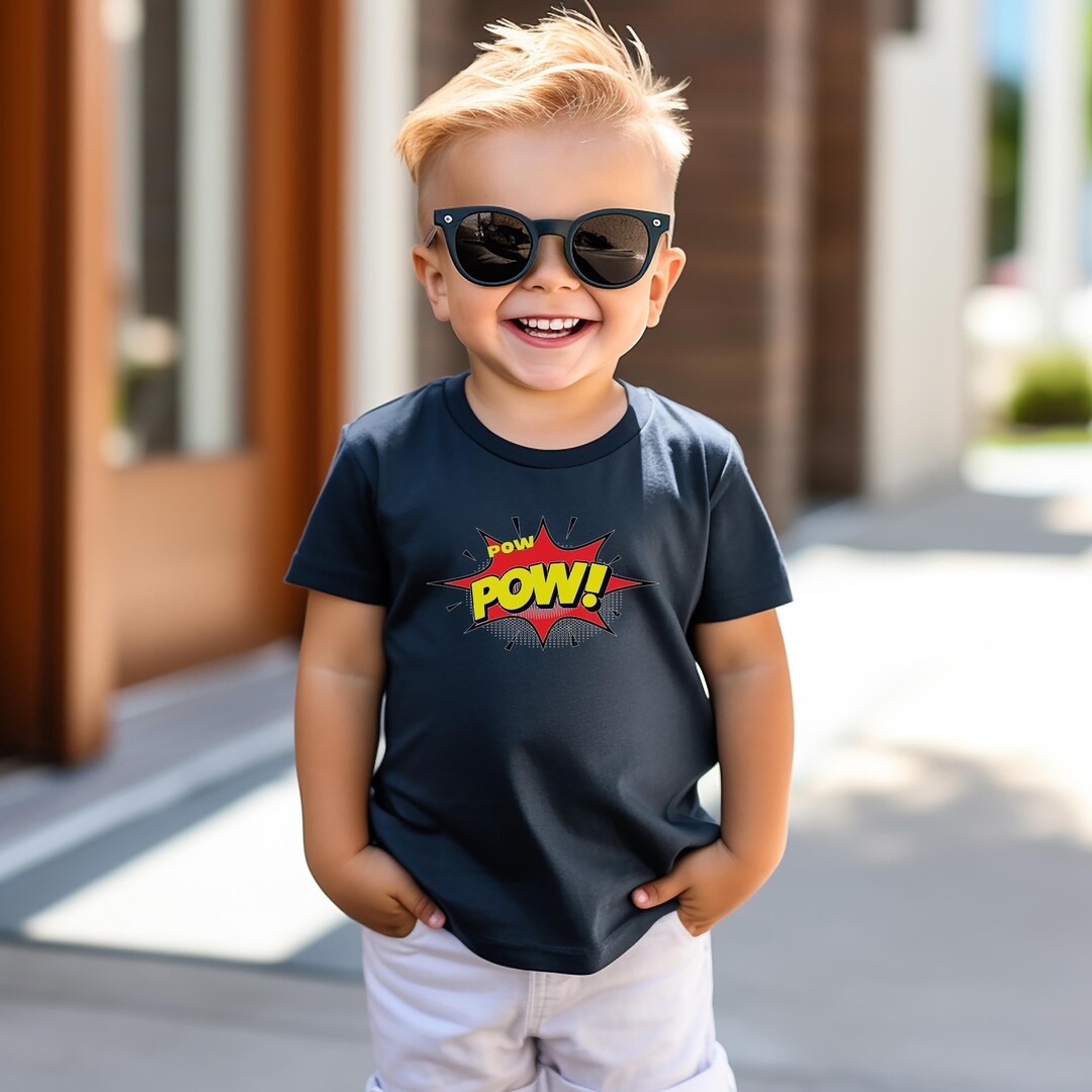 Superhero Kids Shirt, POW! Kids T-shirt, POW Boy's Comic Shirt, Pow ...