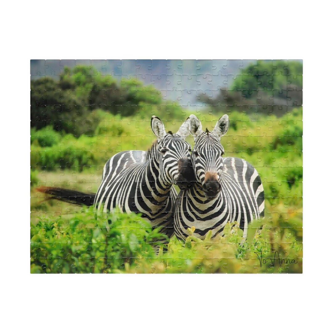 Zebras Jigsaw Puzzle, Safari Animal Gift, Personalized Message - Etsy