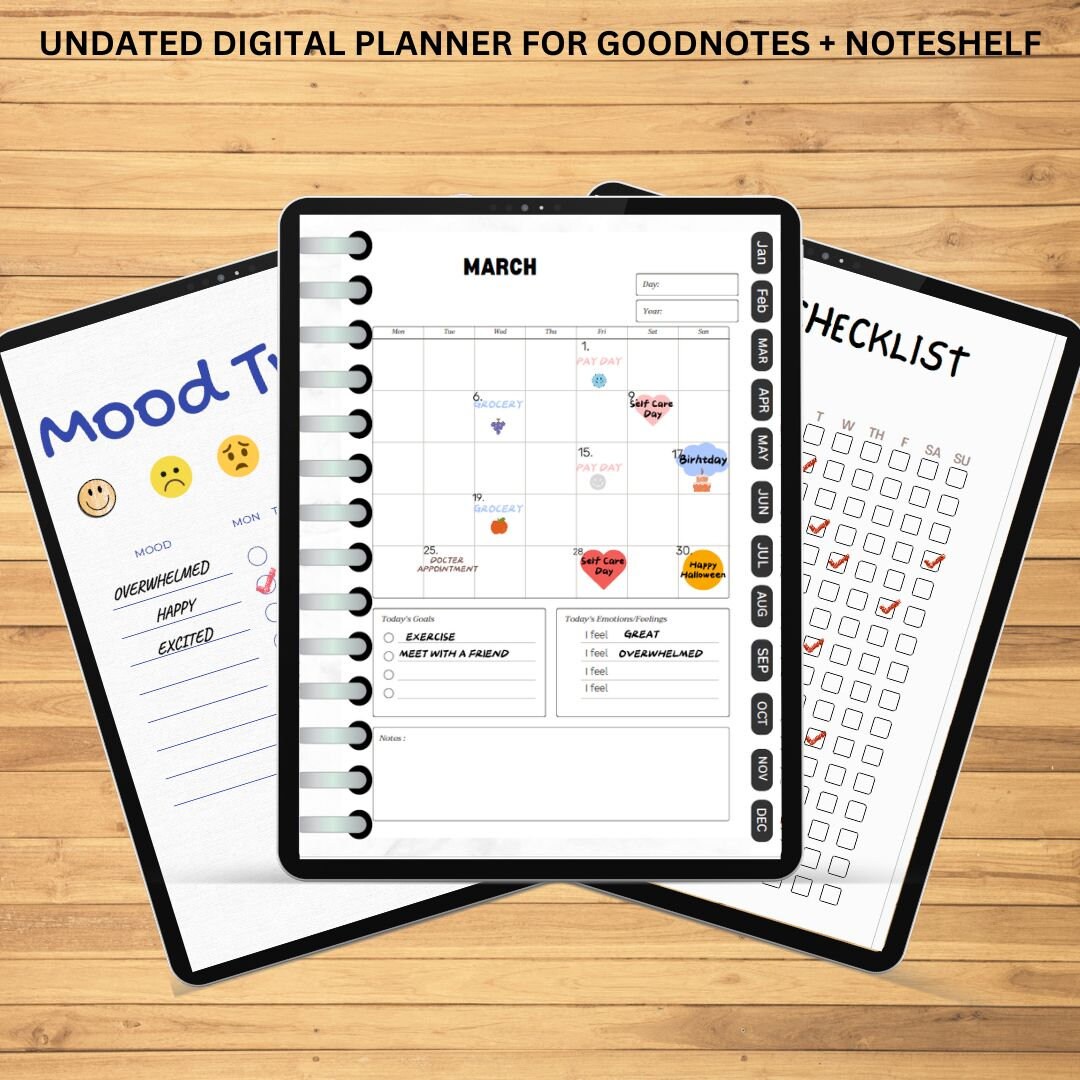 Digital Planner Cute Digital Planner Goodnotes Digital Planner ...