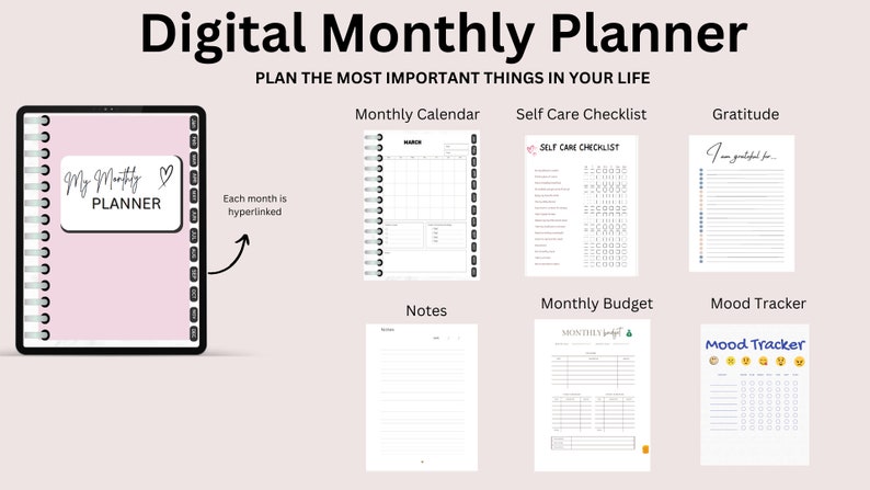 Digital Planner Cute Digital Planner Goodnotes Digital Planner ...