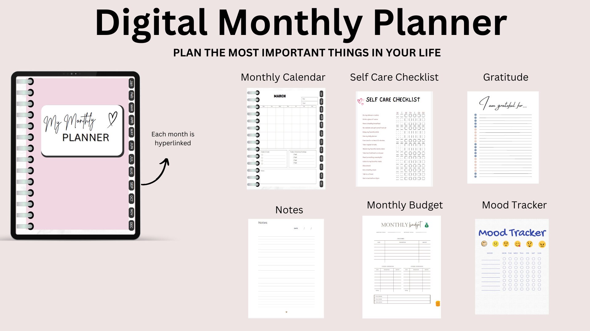 Digital Planner Cute Digital Planner Goodnotes Digital Planner ...