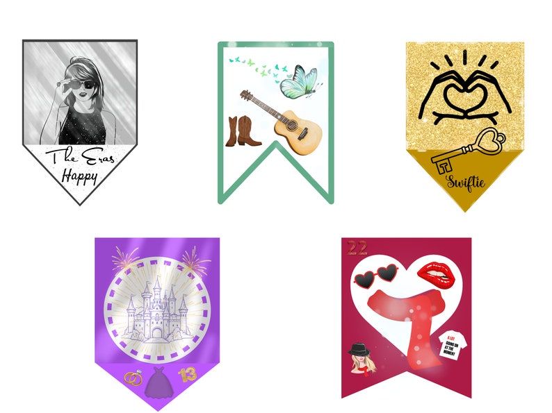 Swiftie Eras Party Banner PNG Bundle, Swiftie Merch, Swiftie PNG - Etsy