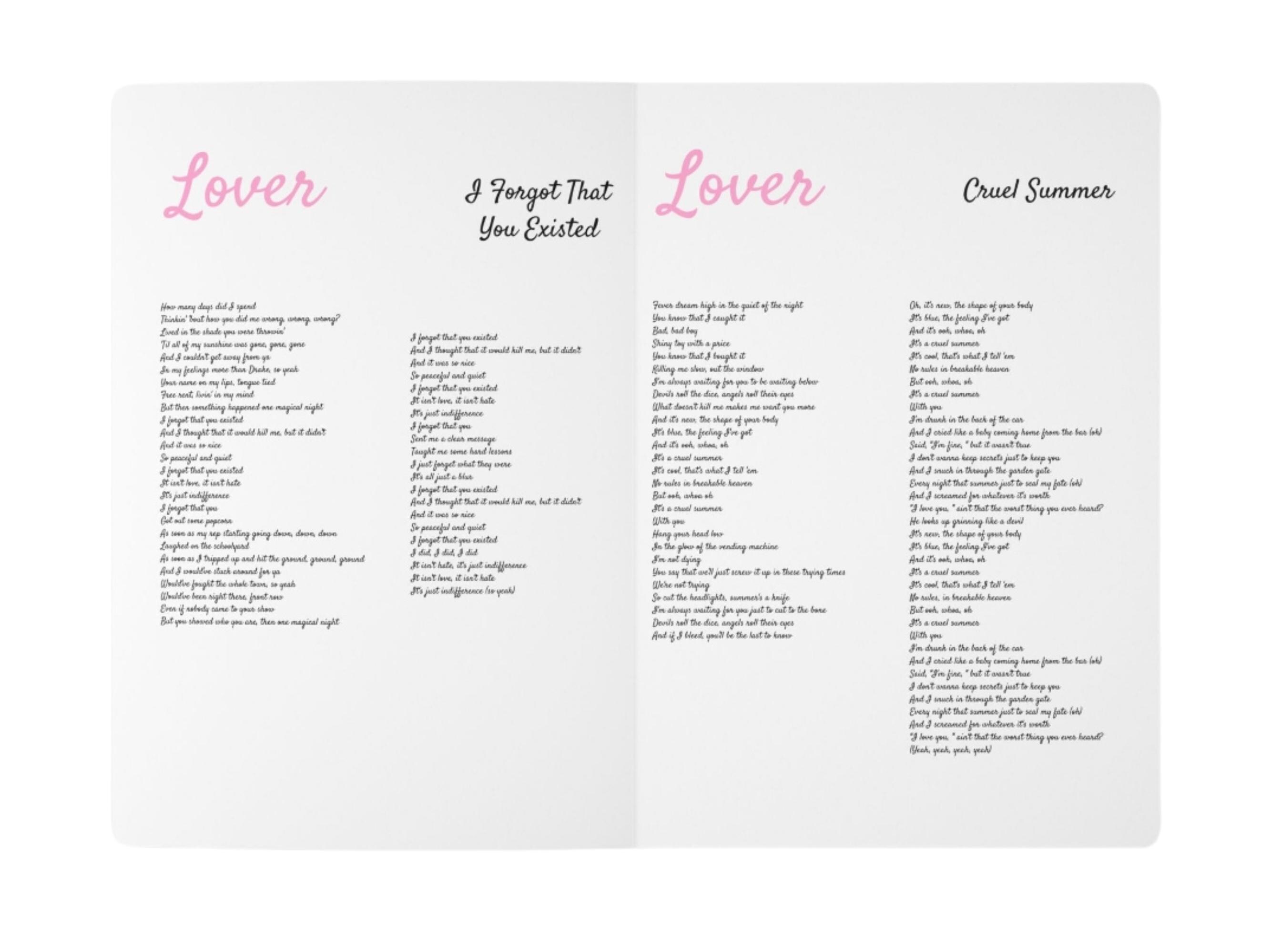 Taylor Swift Lyric Book PNG Bundle, Swiftie Song Book, Song Lyrics ...