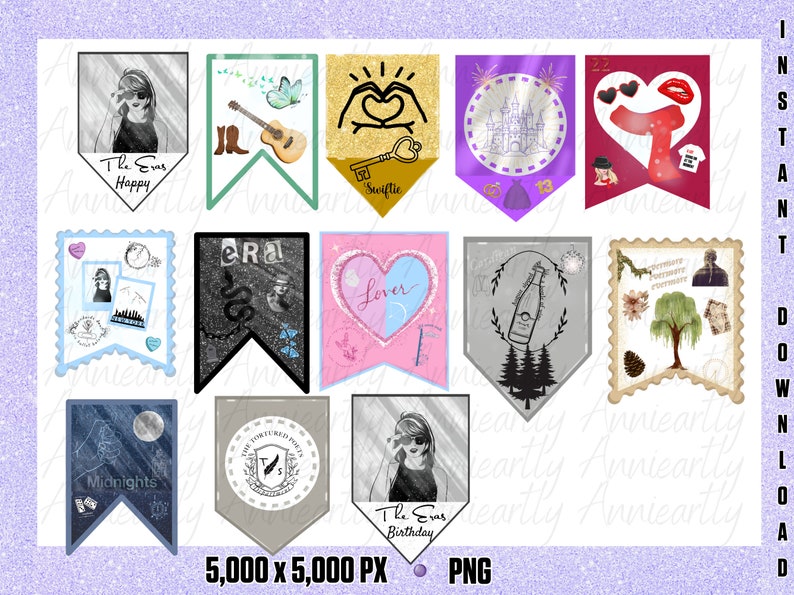 Swiftie Eras Party Banner PNG Bundle, Swiftie Merch, Swiftie PNG - Etsy