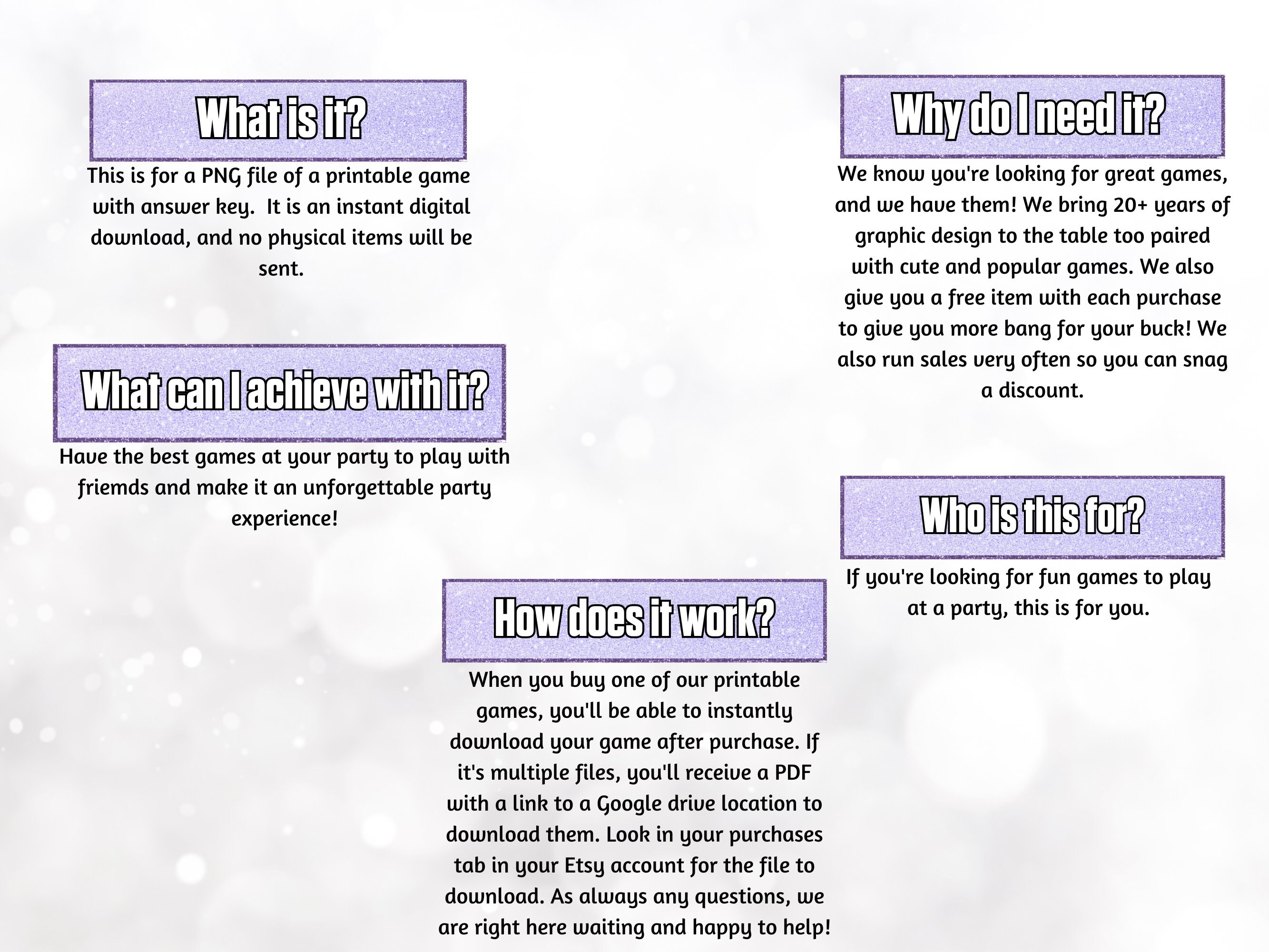 Name That Cake Printable Game With Answer Key - Etsy