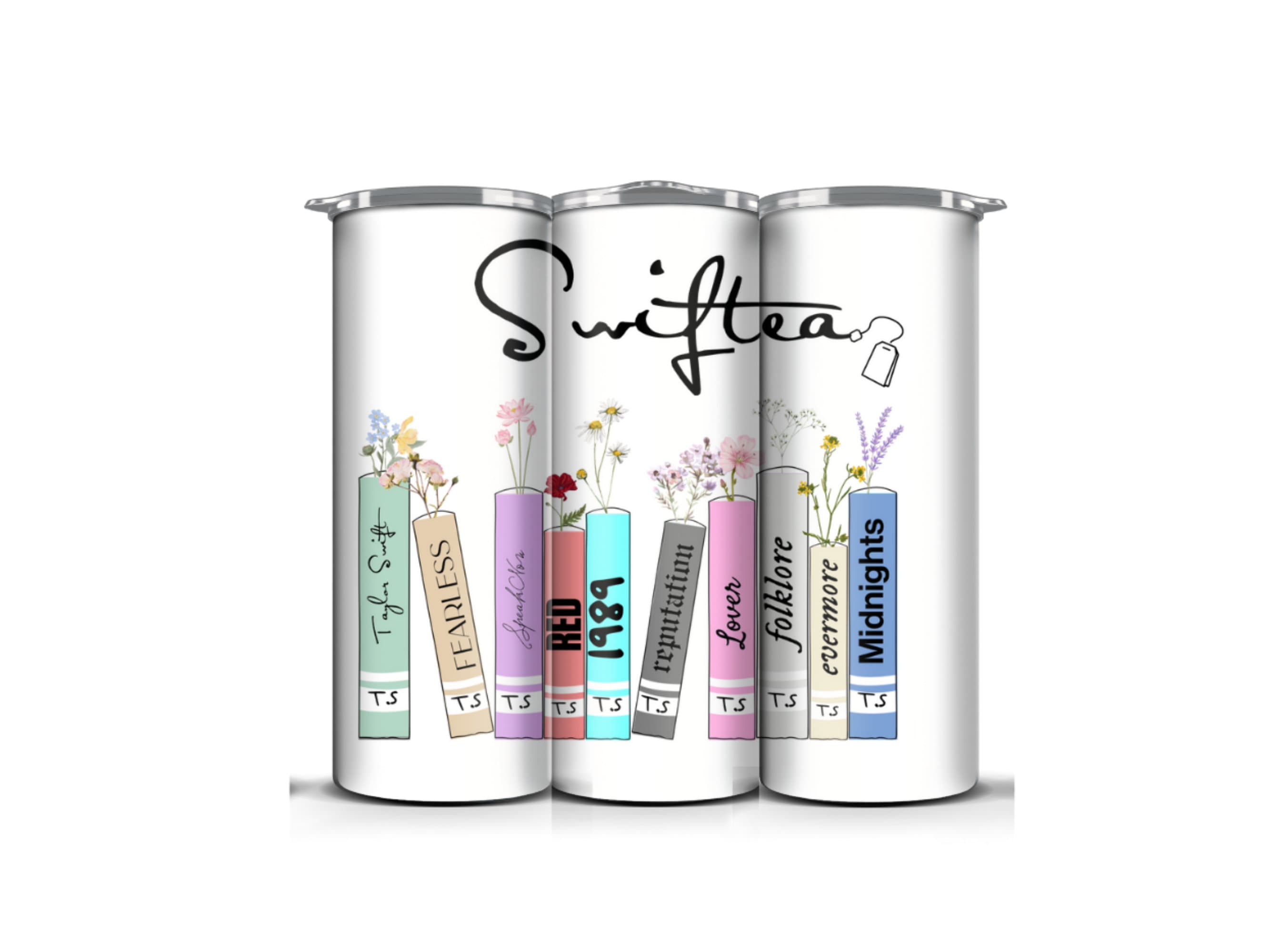 Swiftea Eras Album Titles Collection PNG Tumbler & Mug Bundle, Swiftie ...