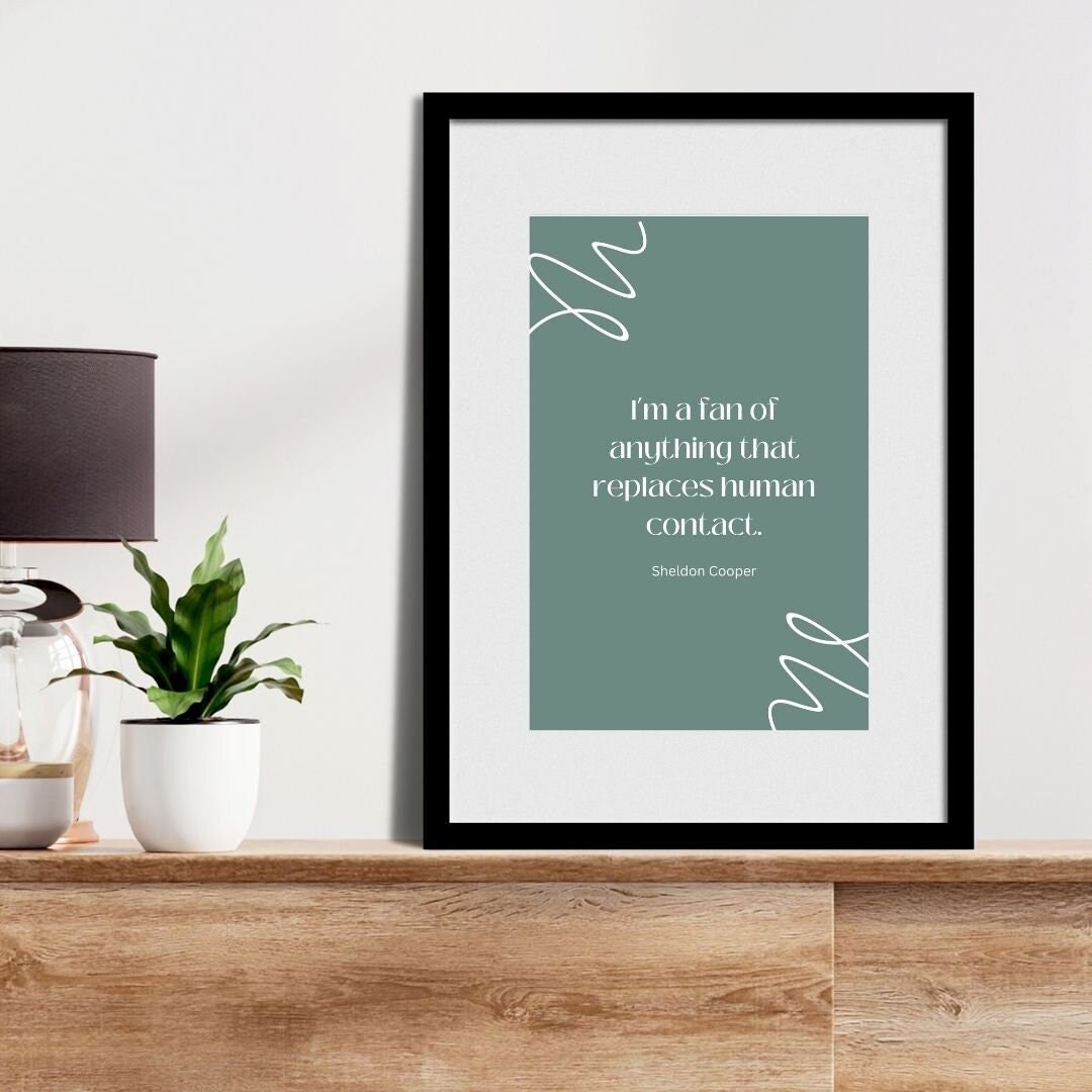 Sheldon Cooper Inspirational Quote - Etsy