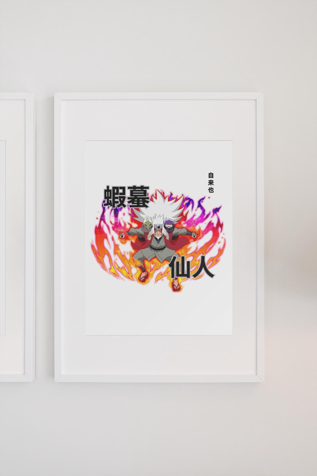 Jiraiya Sage Mode Anime Poster | Toad Sage Wall Art | Naruto Anime ...