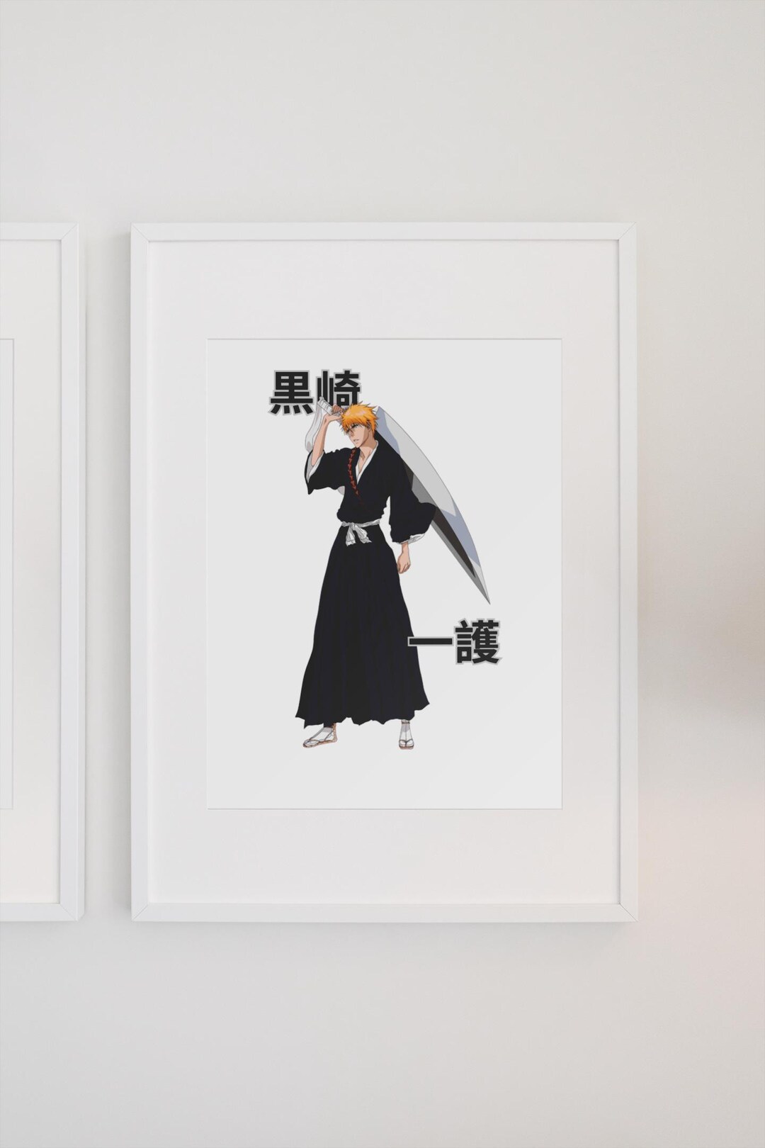 Ichigo Kurosaki Bleach Anime Poster | Soul Reaper Wall Art | Japanese ...
