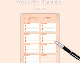 Orange Theme Weekly Planner/schedule - Etsy