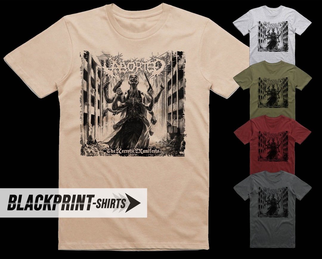 Aborted the Necrotic Manifesto Poster T Shirt Cotton Men's All Sizes S ...