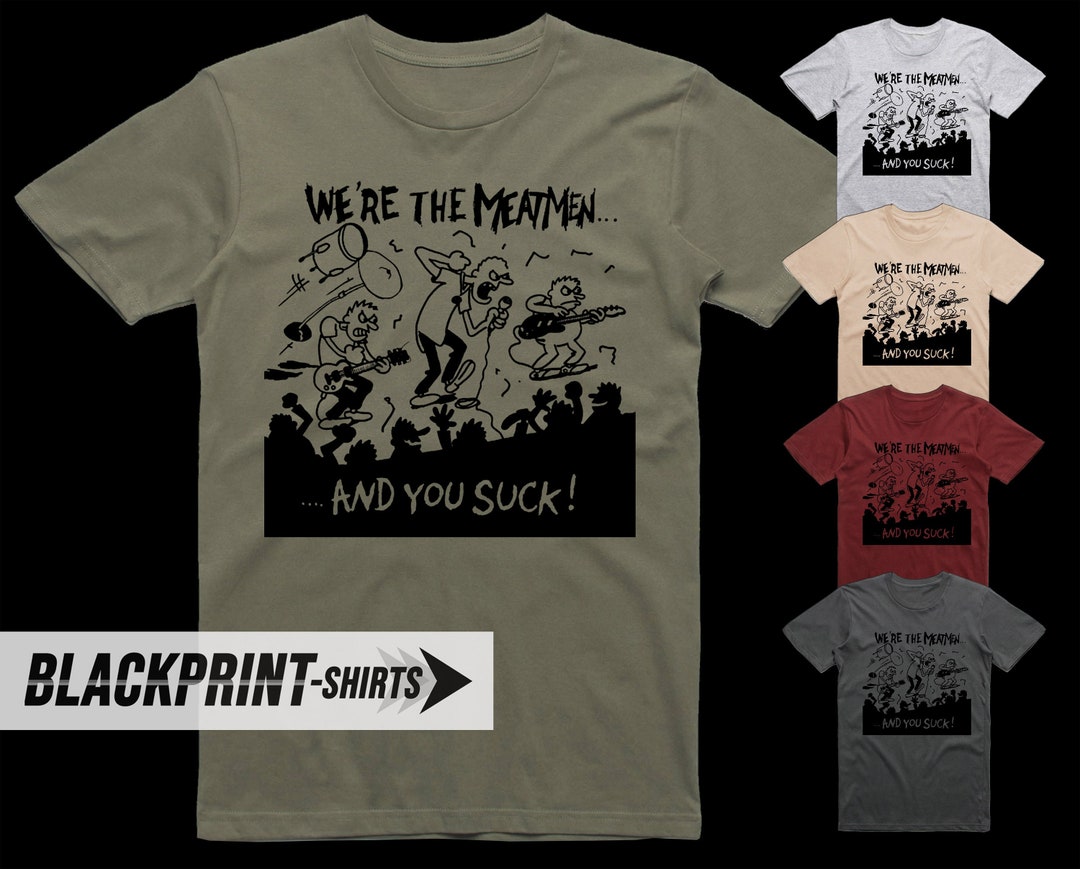 The Meatmen V1 Poster T Shirt Cotton Men's All Sizes S-5XL 18 Colors ...