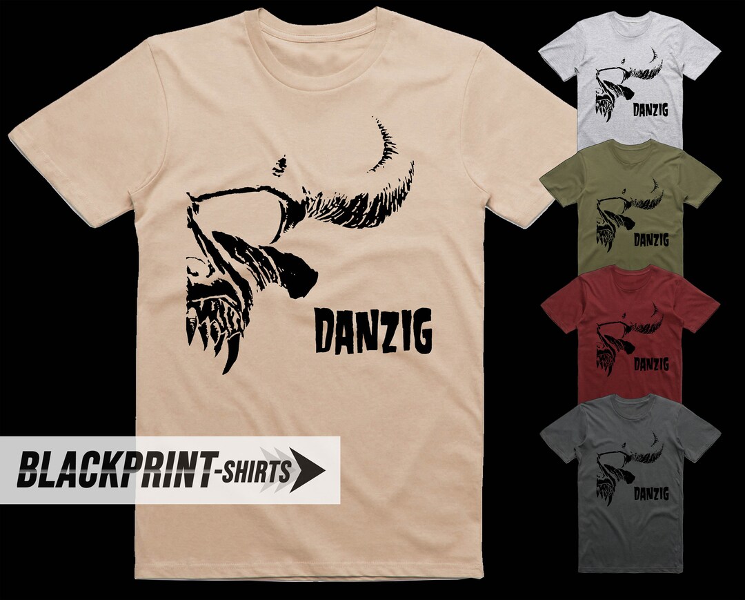 Danzig Logo V1 T Shirt Cotton Men's All Sizes S-5XL 18 Colors Band ...