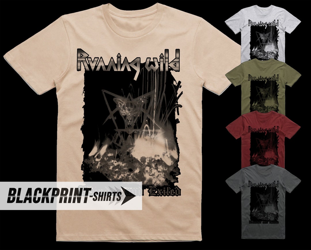 Running Wild Branded and Exiled V1 Poster T Shirt Cotton Men's All ...