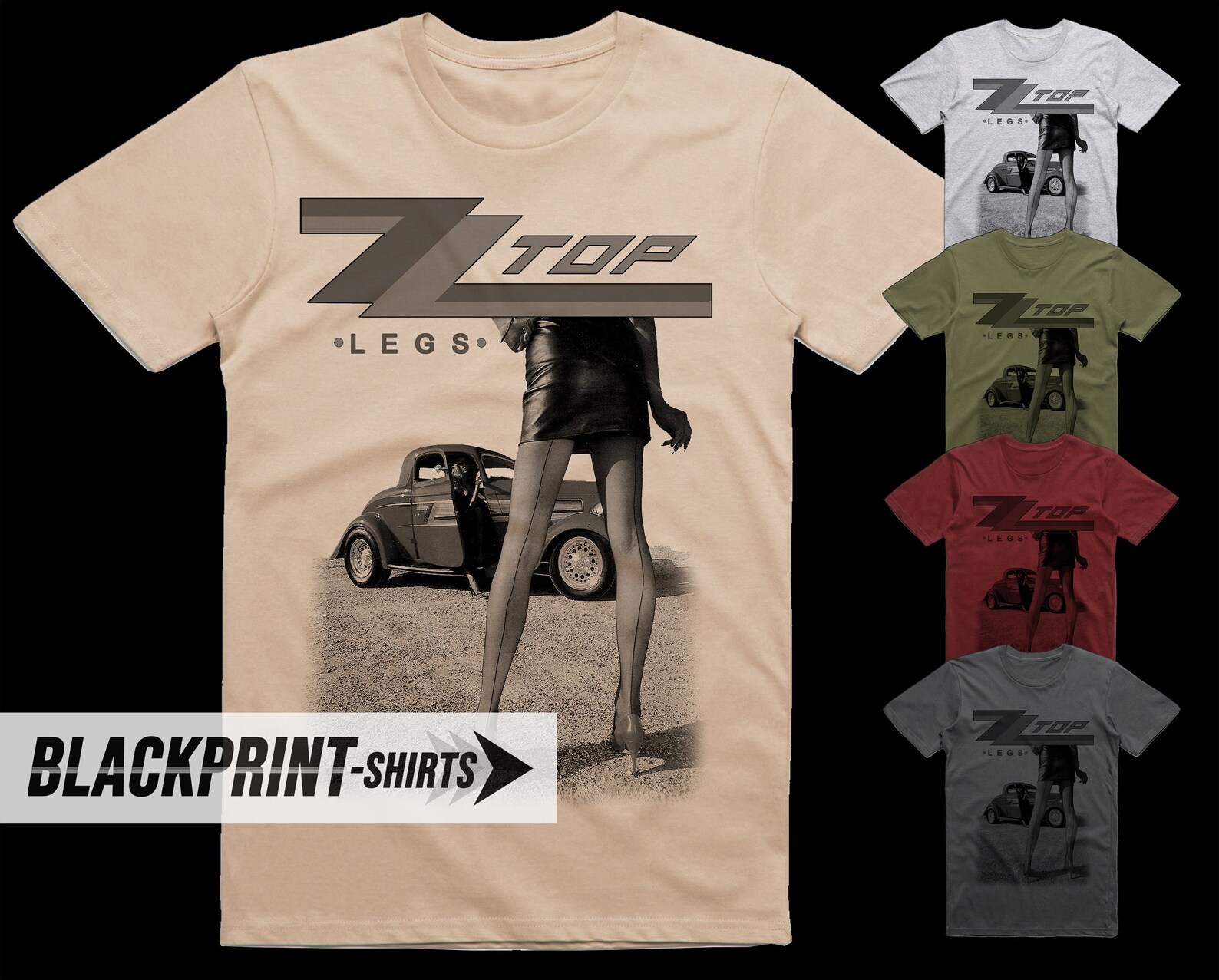 ZZ Top Legs V1 Poster T Shirt Cotton Men's All Sizes S-5XL 18 Colors ...