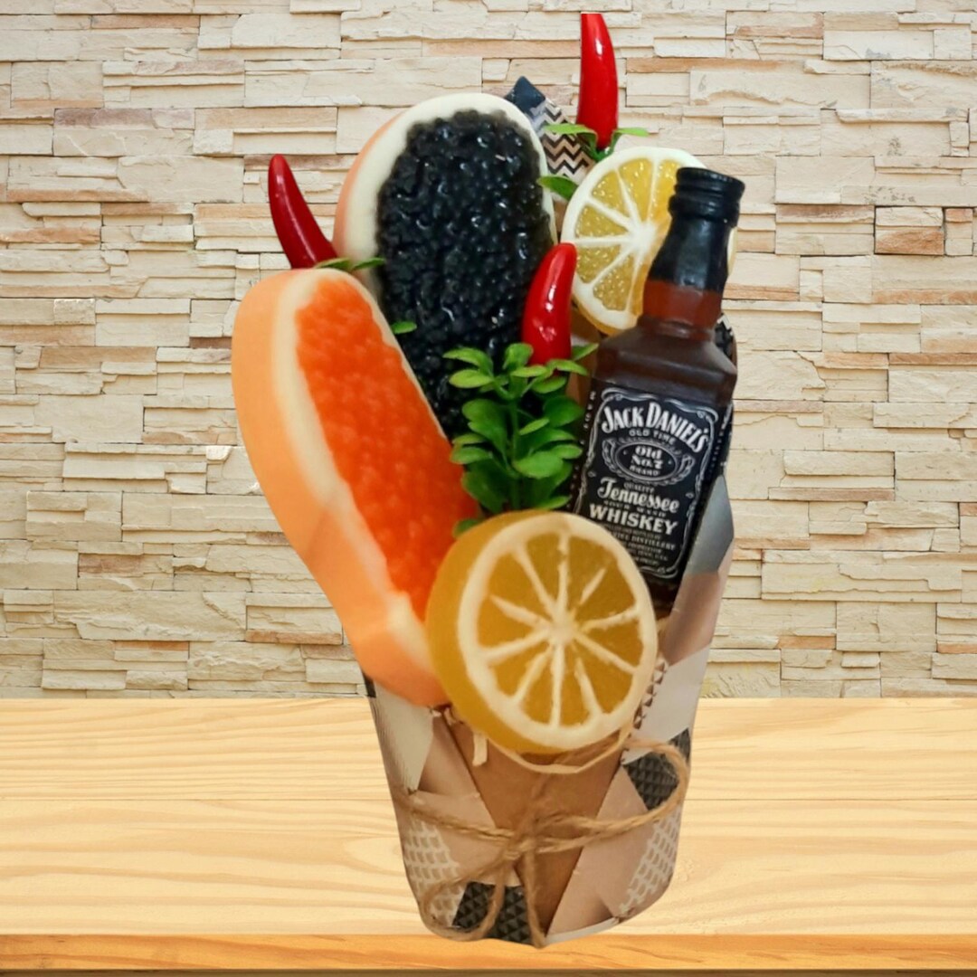 Caviar Sandwich & Whiskey Soap Set – Funny Handmade Gift for Men – Gag ...
