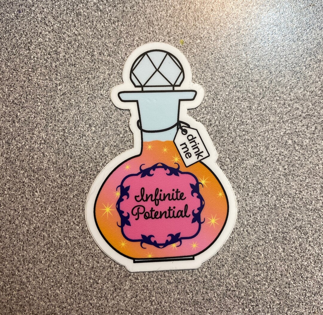Infinite Potential Potion Bottle Sticker, Water Bottle Decoration ...