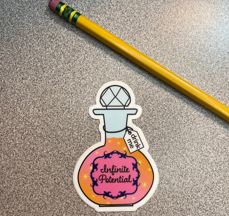 Infinite Potential Potion Bottle Sticker, Water Bottle Decoration ...