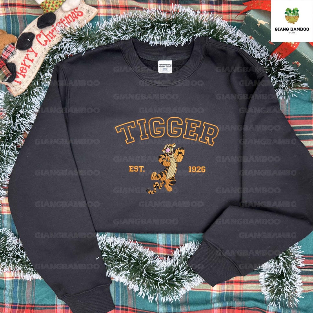 Cartoon Tiger Embroidered Sweaters, Cartoon Movie Embroidered Shirt ...