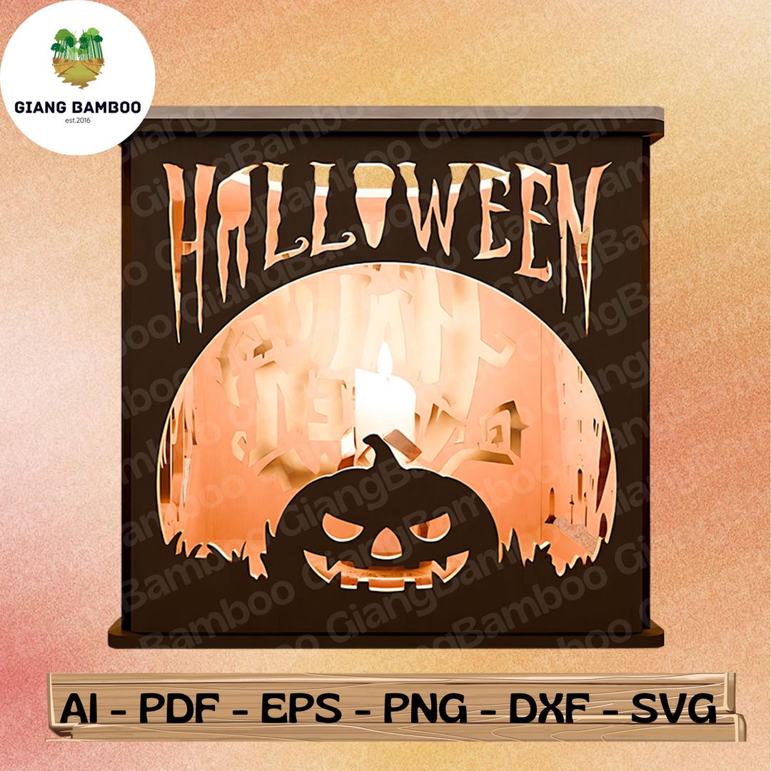 Halloween Lantern Laser Cut File, Horror Lantern, Halloween Lantern ...