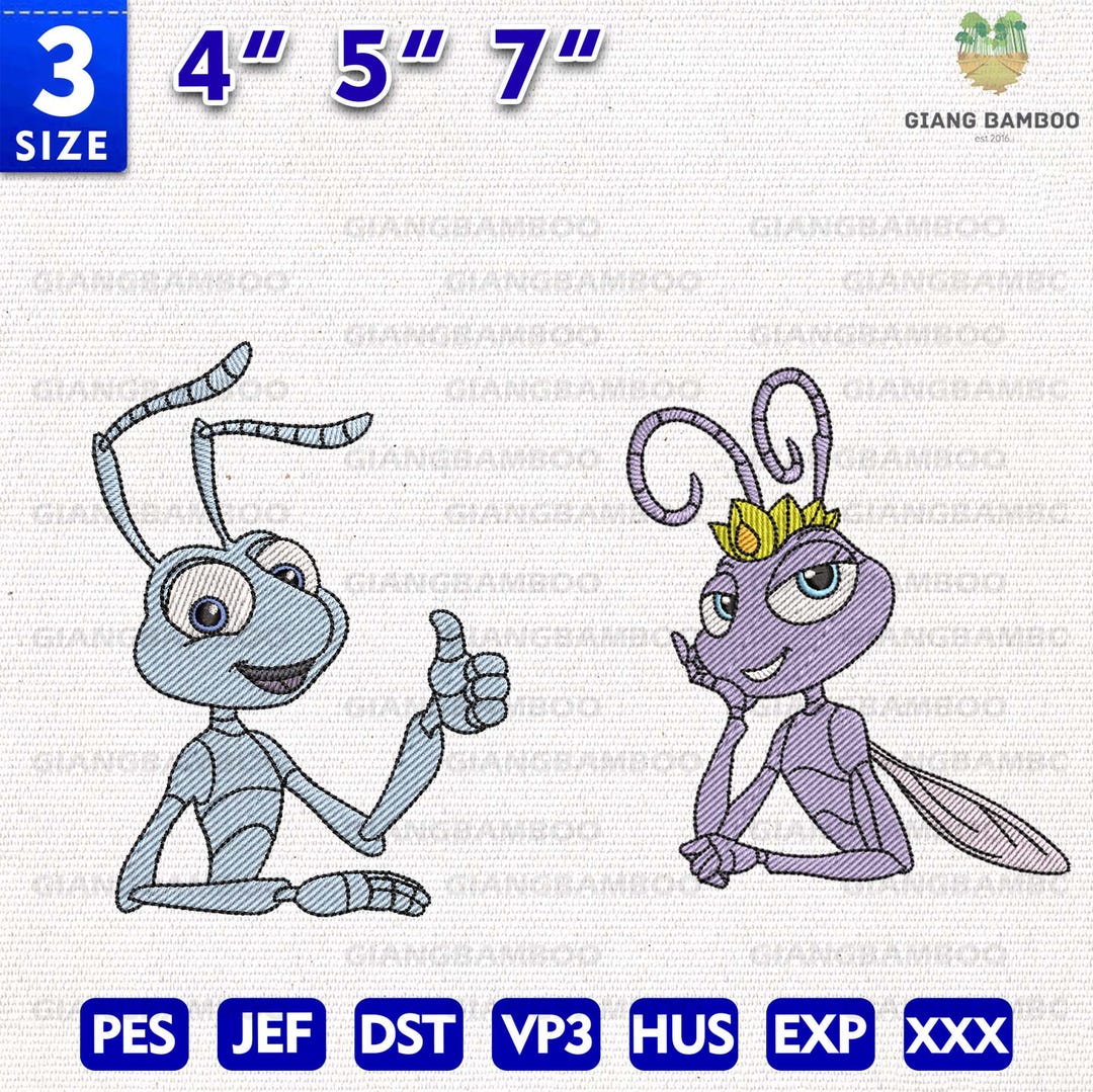 Valentine Ant Embroidery Machine Design, Valentine Cartoon Ant ...
