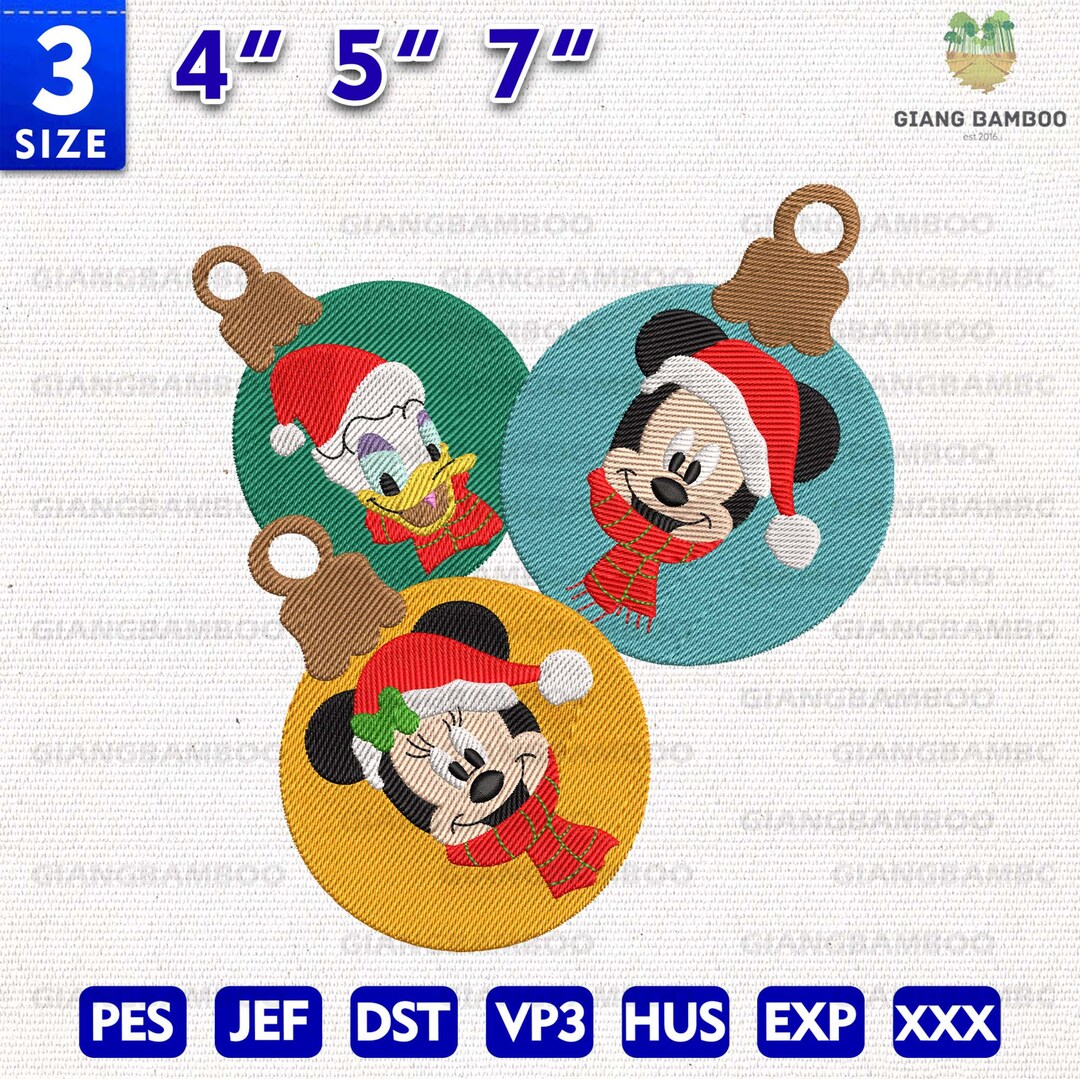 Christmas Embroidery Design, Christmas Mouse Embroidery Design ...