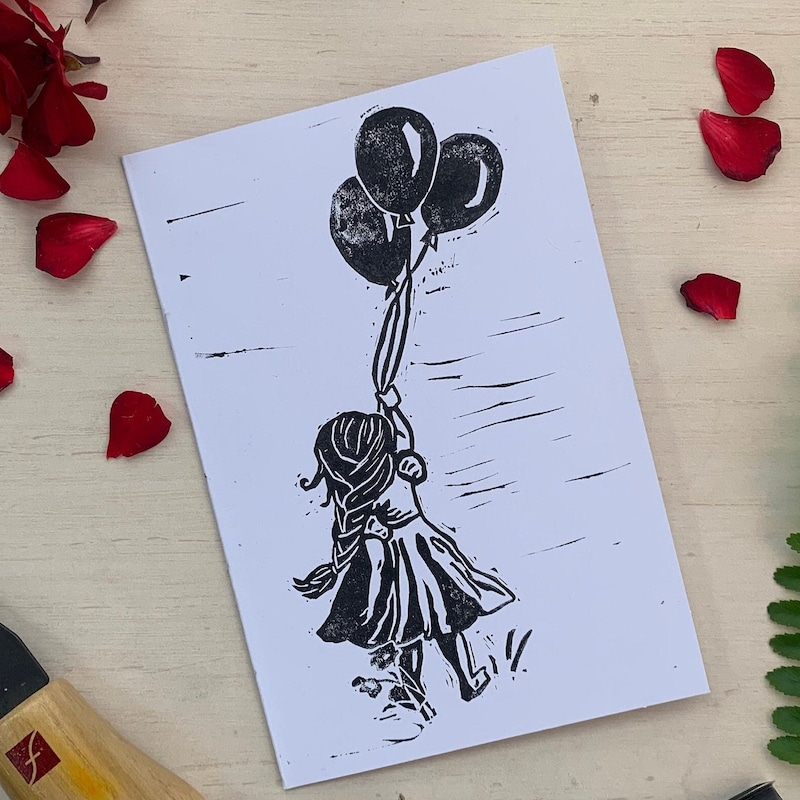 Hand Blockprint Card - Etsy