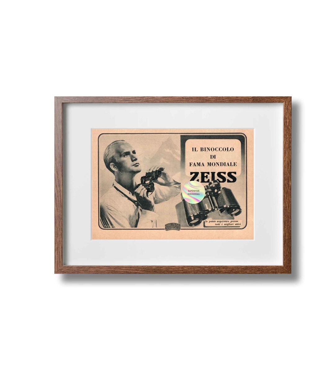 Original 1941 Zeiss Binocular Advertisement Poster Rare Vintage ...