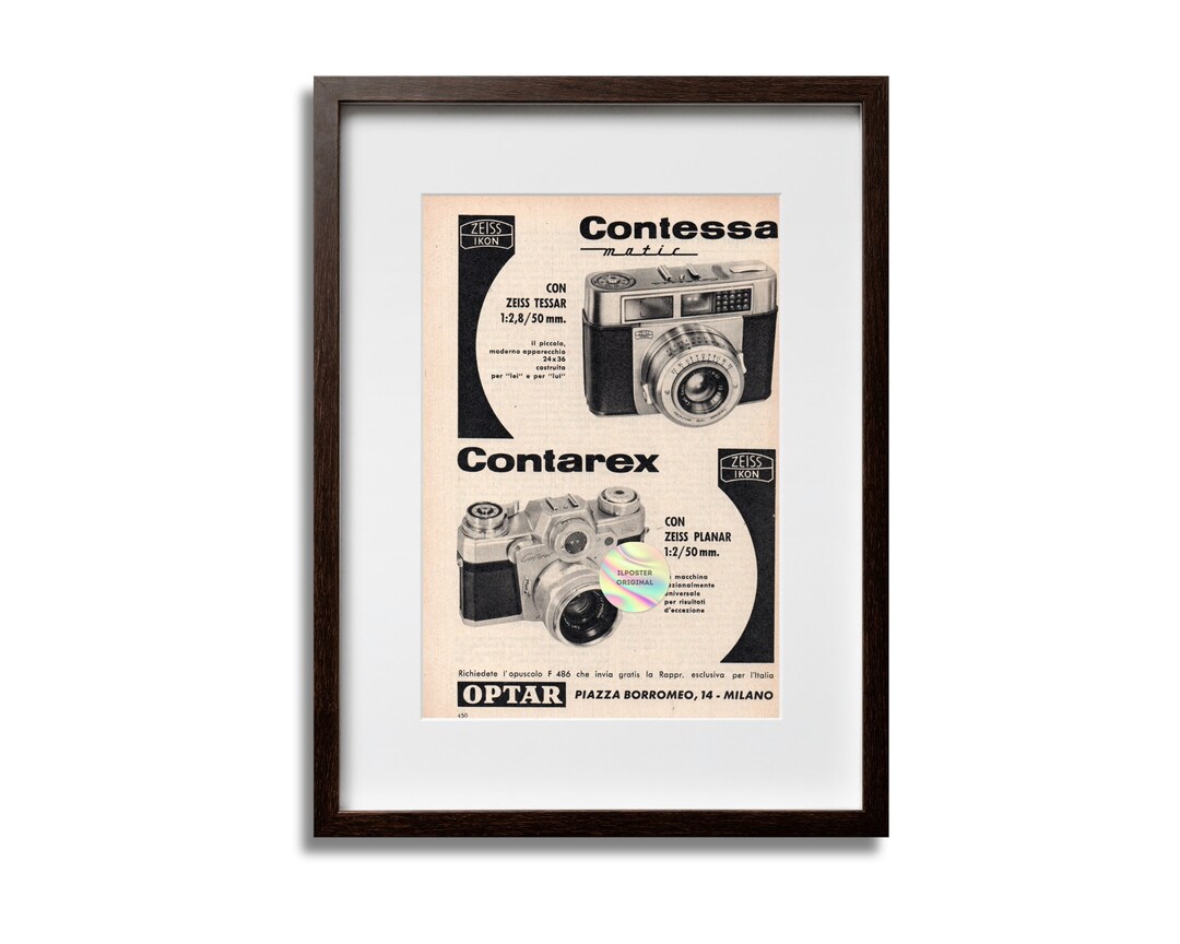 Zeiss Ikon Camera Ad Poster Original Magazine Clipping 1967 1960s ...