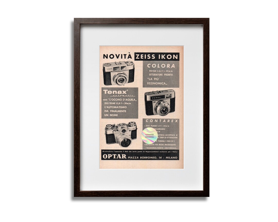 Zeiss Ikon Camera Ad Poster Original Magazine Clipping 1967 1960s ...