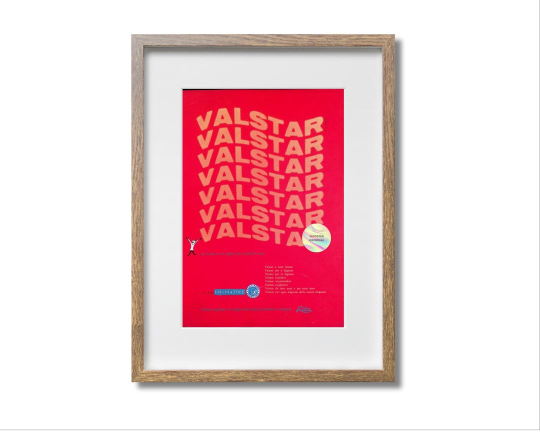 VALSTAR Original 1964 Italian Magazine Ad Poster Fashion 1960s 35x25 Cm ...