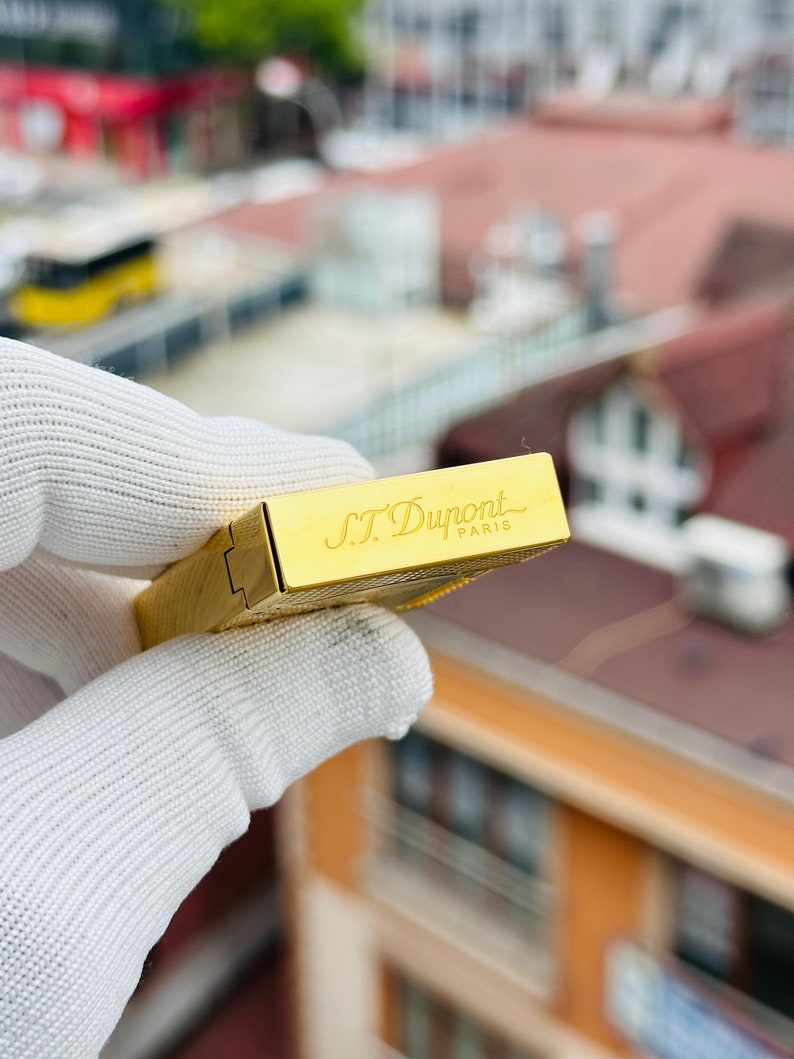 Amazing Gold Collectable St Dupont Paris Vintage Gas Lighter Soft Flame ...