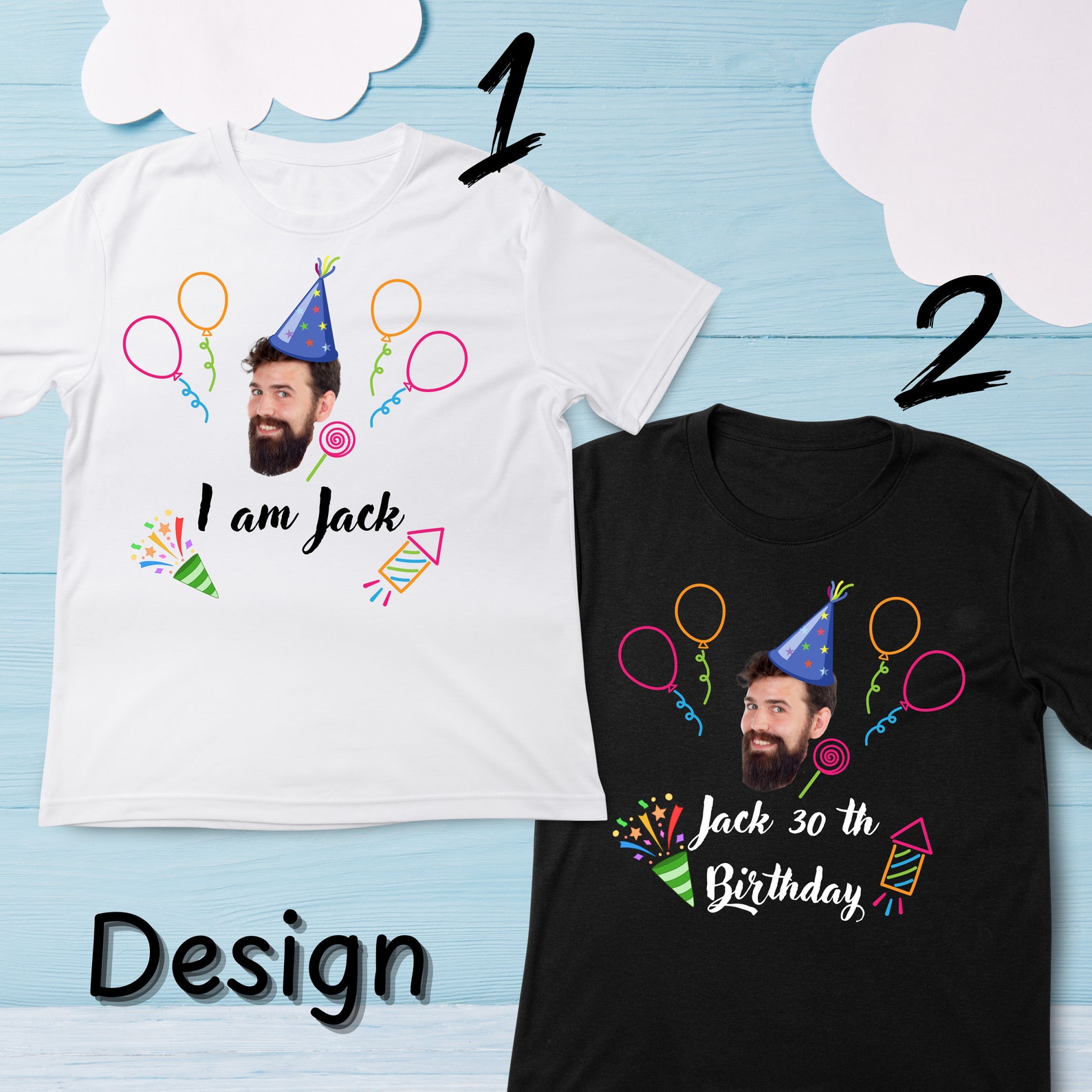 Funny Birthday Shirt Custom Face Birthday Shirt, Birthday Photo Shirts ...
