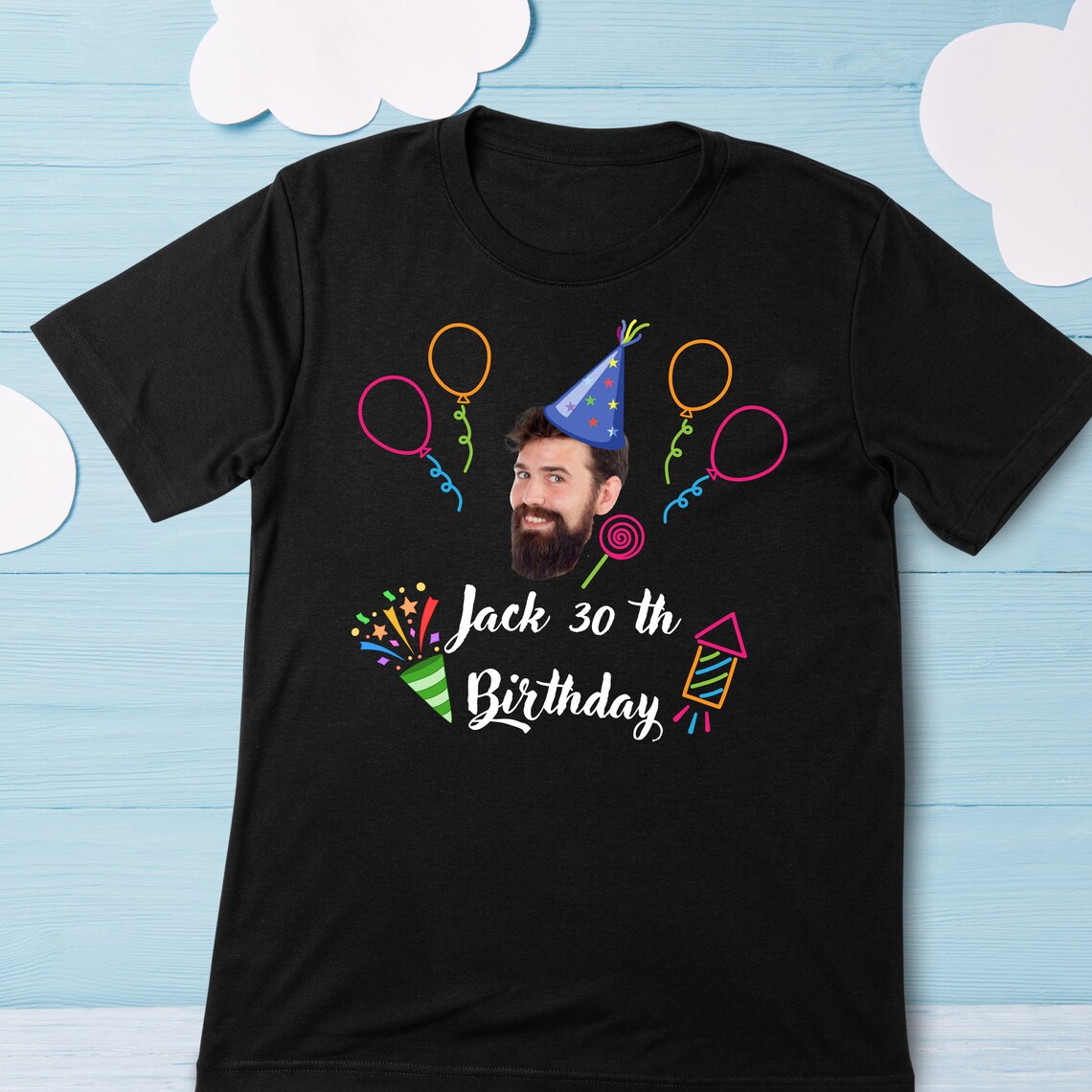 Funny Birthday Shirt Custom Face Birthday Shirt, Birthday Photo Shirts ...