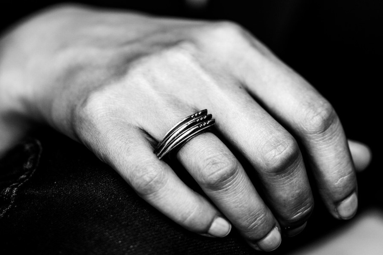 EME: Scythe Rings Set of 3 Sterling Silver Stacking Rings - Etsy